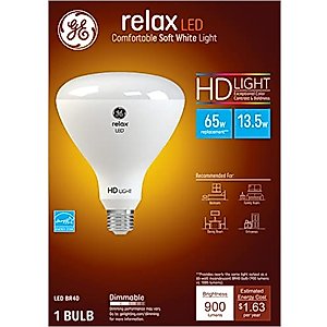 GE Lighting Relax HD Soft White 65W BR40 (1-Pack)