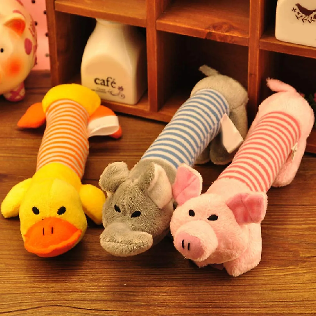 WYKsoku Pet Toys, Elephant Pig Duck Squeaky Squeaker Plush Chew Play Souud Toy for Pet Puppy Dog - Elephant