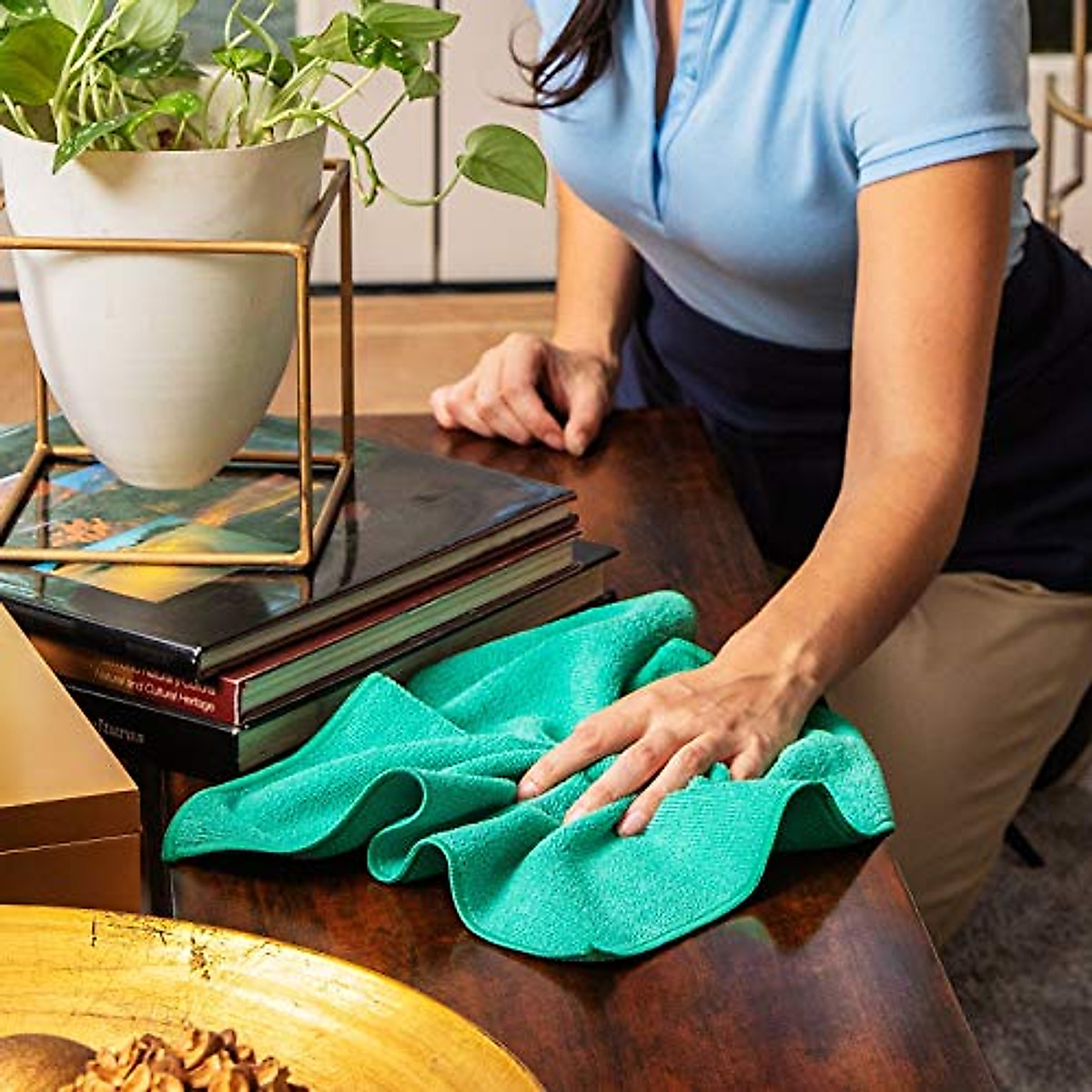 16" x 16" Economy All Purpose Microfiber Towels (Blue-200 Qty)