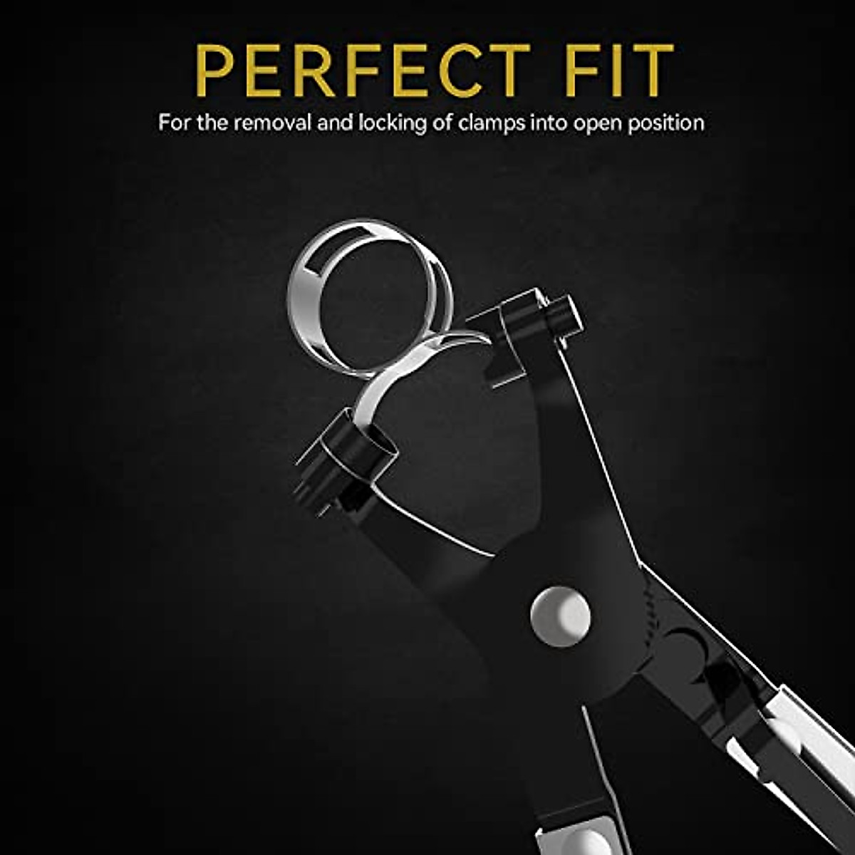 Renekton Hose Clamp Plier Swivel Flat Band for Removal and Installation of Flat-Band or Ring-Type Hose Clamps