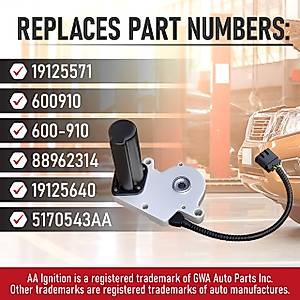 4WD Transfer Case Shift Encoder Motor - Compatible with Chevy, GMC & Cadillac Vehicles - Silverado, Tahoe, Avalanche, Suburban, Ram 1500, 2500, Sierra, Yukon XL - Replaces 19125571, 600910, 88962314