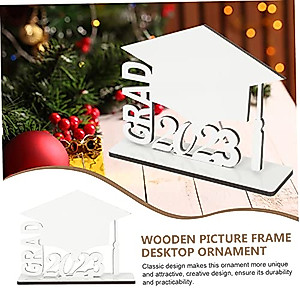 Abaodam 3pcs Picture Supply Decor Desktop of Graduates Congrats Mdf Wood Personalized Room Transfer Memorial Grad Wooden Sublimation Frame Frames Hardboard Photo Blanks