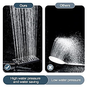 BRIGHT SHOWERS Handheld Shower Head Set High Pressure Hand Held Showerhead with 60 Inch Flexible Shower Hose and Adjustable Shower Arm Mount Bracket, 3 Spray Setting Shower Wand, Oil-Rubbed Bronze