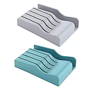 CUJUX 4 Slot Knife Rack Kitchen Drainer Chopping Cutting Board Holder Storage Organize K1MF（Without knife） (Color : A)