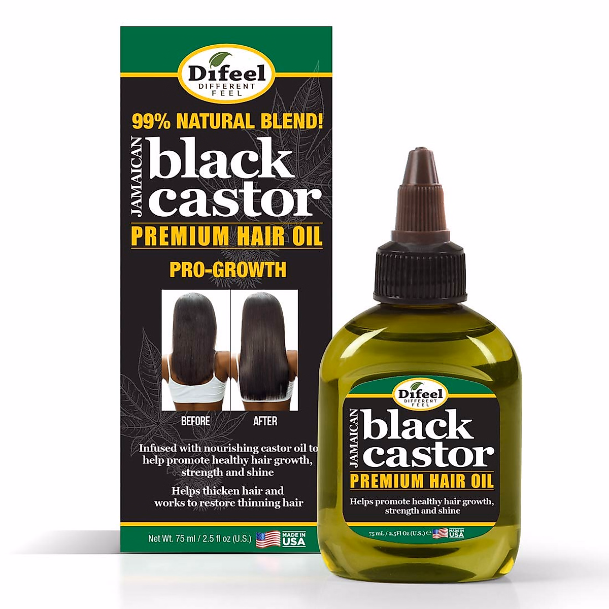 Difeel Superior Growth Jamaican Black Castor Premium Hair Oil 2.5 oz.