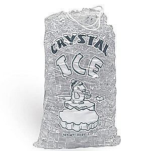 Pinnacle Mercantile 20 lb. Drawstring Ice Bags (30-Count) Heavy-Duty, Puncture-Resistant EVA | Cotton Pull Closure | Disposable, Recyclable | Portable Storage and Freezer Keeper