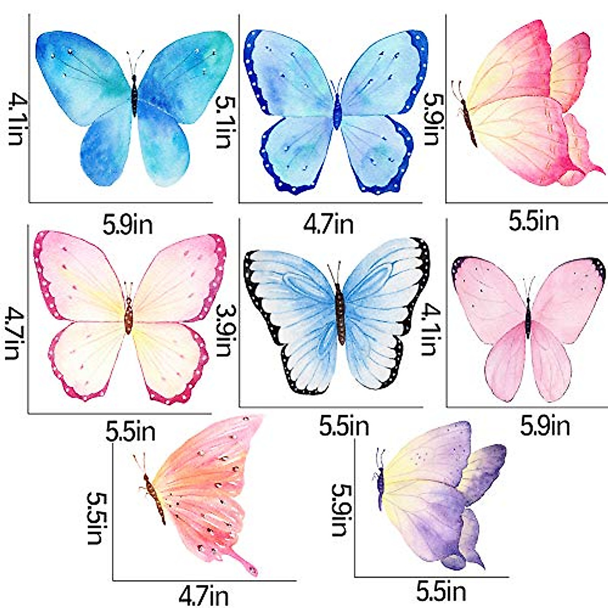 Butterfly Party Decorations - Butterfly Happy Birthday Banner - Butterfly Party Hanging Swirls Decorations - Butterfly Party Supplies for Kids