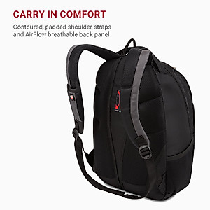 SwissGear 1186 Bungee Backpack, Black/Grey, 17-Inch