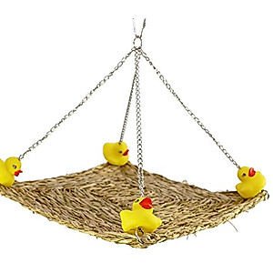 Bonka Bird Toys 1554 Ducky Platform Bird Toy Parrot cage Toys Cages African Grey Amazon Swing. Quality Product Hand Made in The USA.