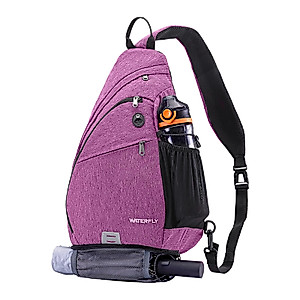 WATERFLY Sling Bag Crossbody Backpack: Over Shoulder Daypack Casual Cross Chest Side Pack