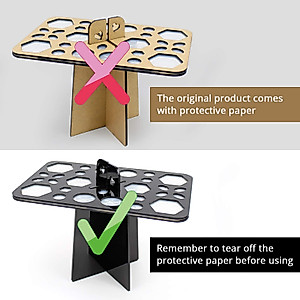 BEAKEY Makeup Brush Drying Rack, Collapsible Acrylic Makeup Brush Holder, Makeup Brush Dryer stand with 28 Holes, for Storing and Drying Various Sizes and Types of Brushes - Black