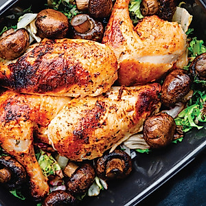 Baker's Secret Set of 3 Roaster, 14" 16" 18", Carbon Steel with Nonstick Coating for Easy Release, Cookie Trays for Baking Roasting Cooking, Dishwasher Home Baking Supplies