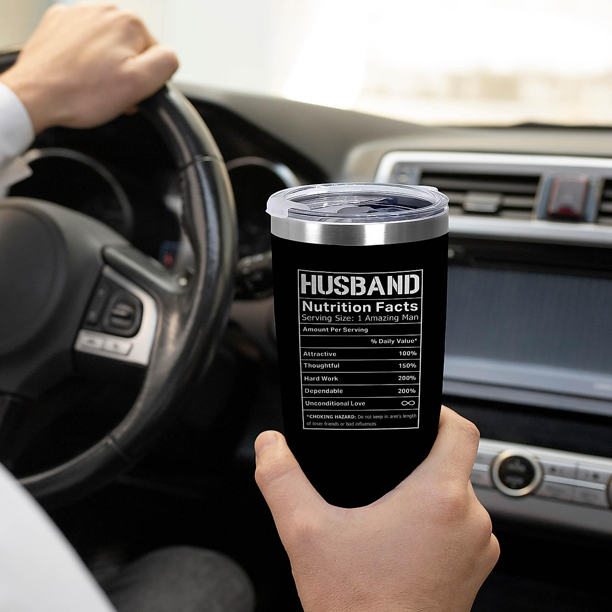 TEEZWONDER Mens Gifts for Him Husband - Stainless Steel Insulated Coffee Tumbler With Lid 20 Oz - Anniversary Birthday Gifts for Him Husband from Wife