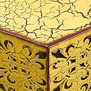 Christopher Knight Home Parrish Iron Accent Tables, 2-Pcs Set, Antique Yellow