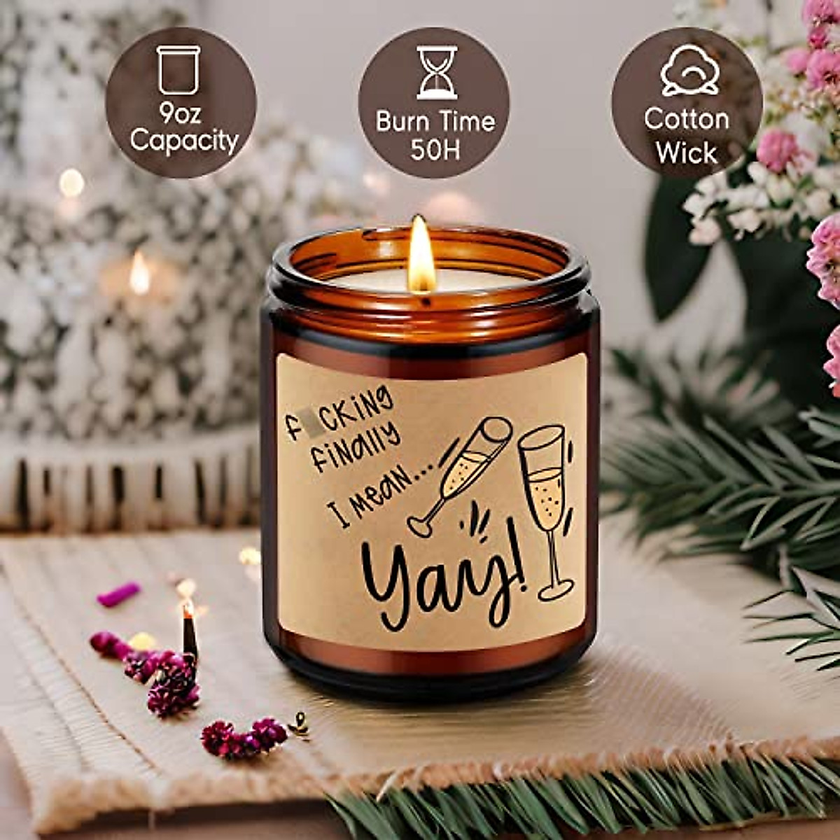 Fairy's Gift Finally Engaged, Finally Married - Congratulation Wedding Gifts for Bride and Groom, Newly Engaged Friend - Funny Getting Married Gifts, Couple Engagement Gifts - Wedding Candles