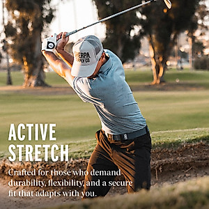 Sherpa Supply Stretch Webbing Belt for Men and Women: Your Ultimate Travel Companion - Lightweight, Adjustable, Non - Metal Buckle Comfortable Belt - Perfect Fit for Men and Women Accessory - Black