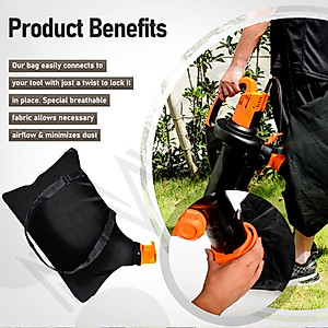 MWEDP 50026858 Trivac Leaf Collection Bag WGBAG500 Compatible with Worx WG500, WG501, WG502, WG505, WG508, WG509, WG518 Blower/Vacuum Cleaner