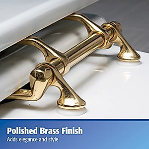 Plumb Pak PP837-36L Toilet Seat Hinge Replacement Parts, Polished Brass