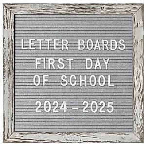 Felt Letter Board with Letters Numbers Pre Cut 10x10 Inch, First Day Of School Board Classroom Decor, Changeable Farmhouse Decor, Baby Announcement Sign Baby Board Message Wifi Password Sign