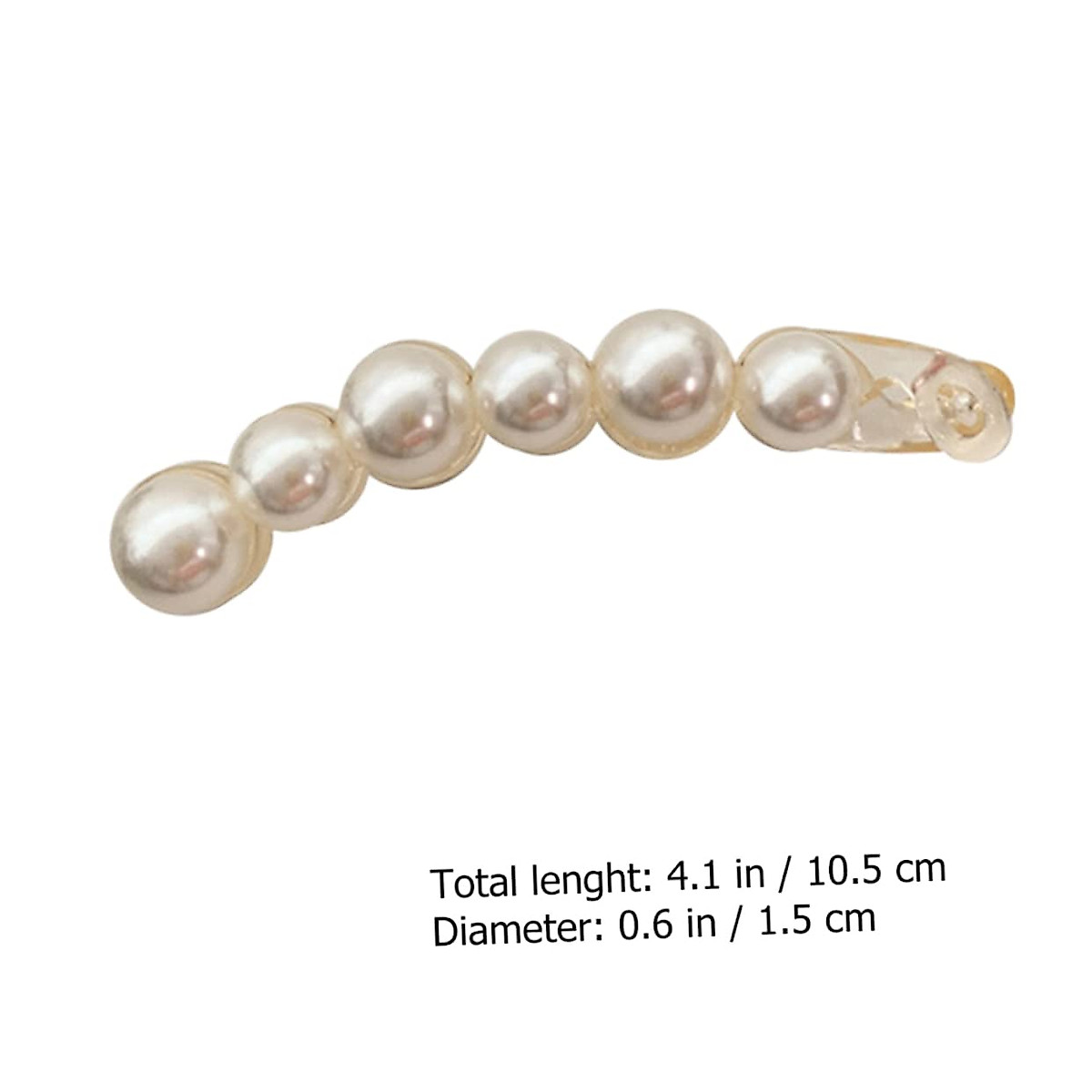 FRCOLOR Banana Clip Ponytail Clip Hair Grip Clips Pearl Hair Clasp Jumbo Hair Clips French Hair Clips Banana Hair Clips Faux Pearls Fishtail Hair Clip Styling Hair Clamps Pearl Hair Clips
