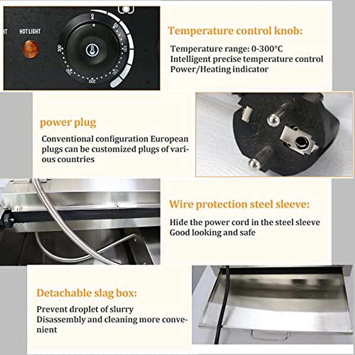 Mvckyi Commercial 8 PCS Electric Waffle Maker with removable plates, Non Stick Penis Shape Waffle Machine Hot Dog Baker, Strange Shape Sausage Grill Waffle Baker for Fast Food Restaurant Equipment