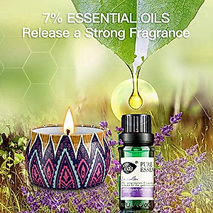 Scented Candles Gifts Set for Women, Aromatherapy Candles for Home Scented, Upgraded Large Tin of Soy Candle Lavender Candle Birthday Gifts for Women Girlfriend Mom Bath Spa Meditation Candles