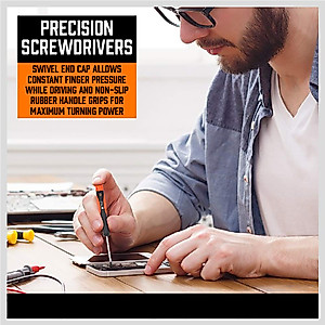 124-Piece Ultimate Screwdriver Set with Magnetic Tips & Racking, Premium Screw Driver Bits, Pricision Screwdrivers, Allen Keys, Nut Drivers and More