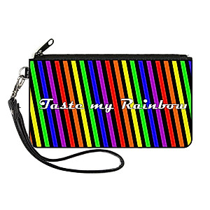 Buckle-Down Junior's Zip Wallet Rainbow Quote Large, Multicolor