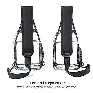 gdbis Clear Sling Bag Stadium Approved, Multipurpose Clear Shoulder Backpack, Casual Chest Daypack for Hiking, Stadium or Concerts