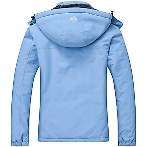 MOERDENG Women's Waterproof Ski Jacket Warm Winter Coat Outdoor Windbreaker Hiking Snowboarding Jacket