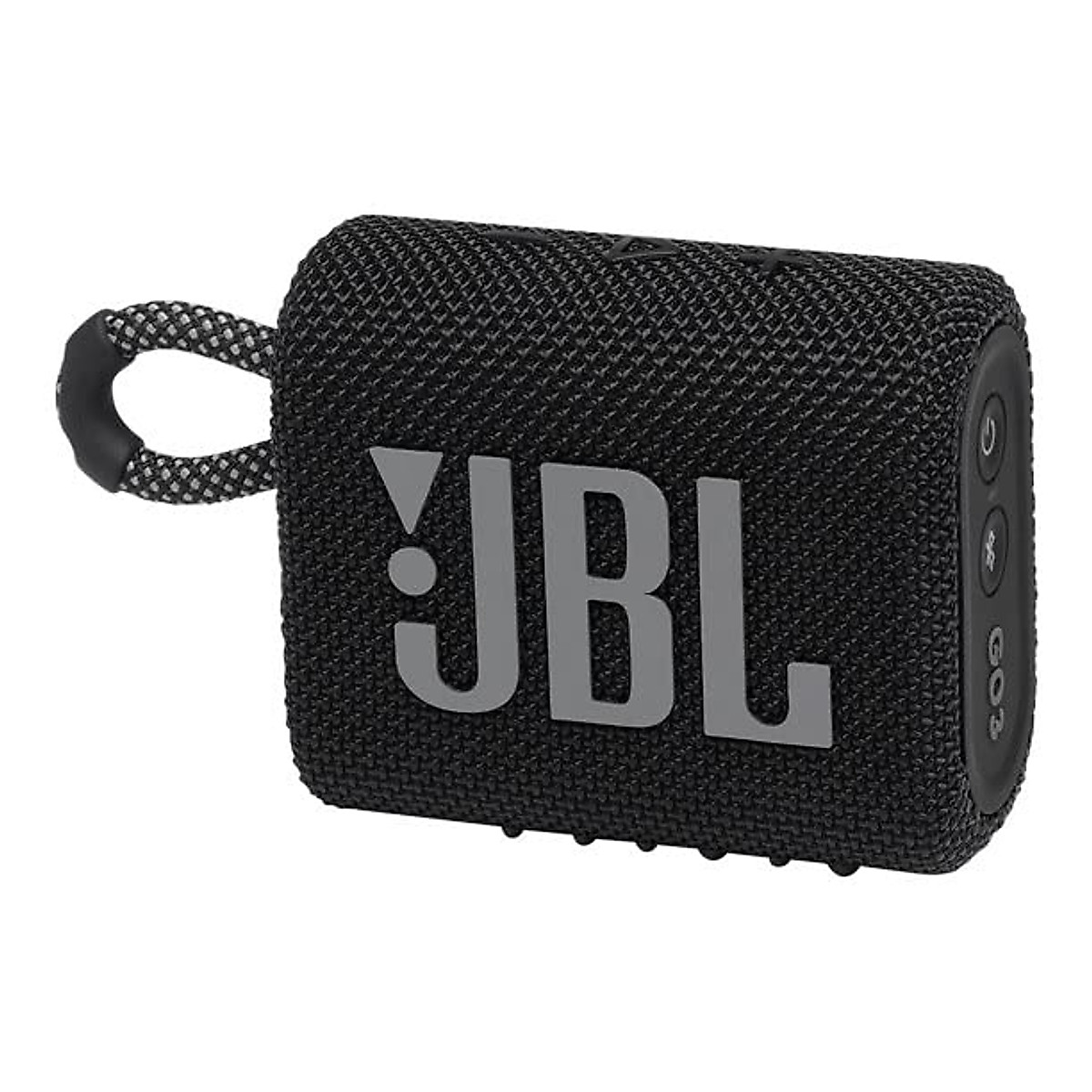 JBL GO 3 Waterproof Ultra Portable Bluetooth Speaker Bundle with Megen Hardshell Case (Black)