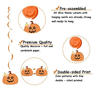 20PCS Groovy Halloween Decorations, Hippie Halloween Hanging Swirls Groovy Spooky Whirls Hanging Streamers Decor for Happy Boo Day Birthday Baby Shower Bachelorette Party