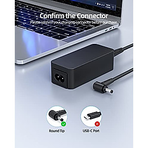 Charger for Asus Chromebook C202S C202SA C202 C202SA-YS02 C202SA-YS01 (Not Fit for 40W C202SA-YS04) Laptop, (UL Certified Safety), Round Connector, 33W