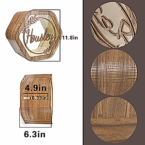 Malihome Personalized Wedding Card Box,Wooden Memory Box,Keepsake Box,Greeting Card Box,For Rustic Wedding Decor, Collection of Wedding Wishes Cards, Custom Surname and Date. (Wood color)