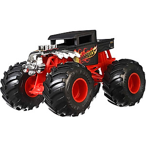 Hot Wheels Toy Monster Trucks, Oversized Die-Cast Bone Shaker in 1:24 Scale, Play Vehicle for Kids & Collectors