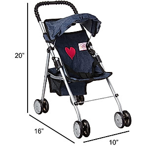 My First Doll Stroller Denim for Baby Doll
