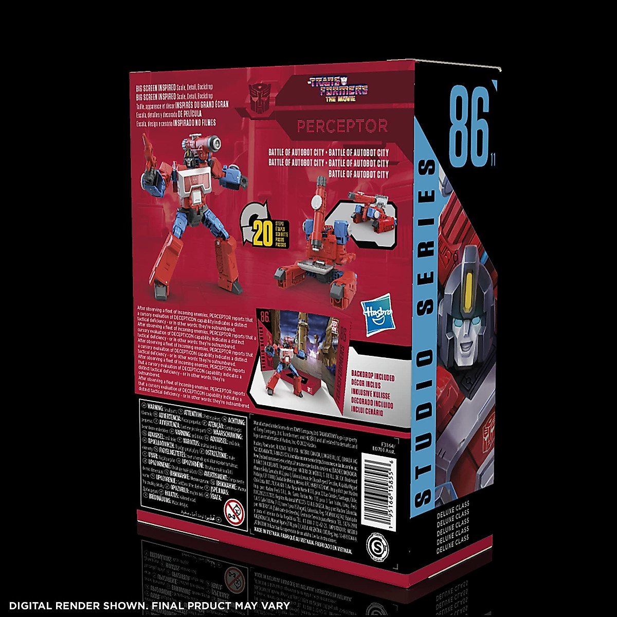 Transformers Toys Studio Series 86-11 Deluxe Class The The Movie Perceptor Action Figure - Ages 8 and Up, 4.5-inch