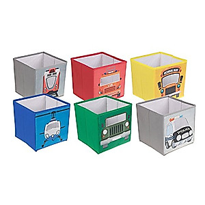 Clever Creations Vehicle Variety Collapsible Storage Organizer Storage Box Folding Storage | Perfect Size Storage Chest for Books, Shoes & Games