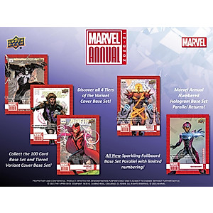 Marvel Annual Hobby Box (Upper Deck 2020/21) 16 Packs Per Box, 5 Cards Per Pack