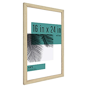 MCS Studio Gallery 16x24 Poster Frame Natural Woodgrain, Vertical & Horizontal Wall Hanging Large Picture Frame for Photos, Posters & Art Prints (1-Pack)