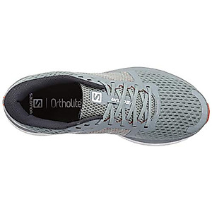 Salomon VECTUR Road Running Shoes for Men, Lead/White/Cherry Tomato, 7