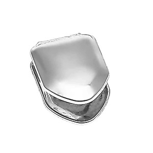 Solid 925 Sterling Silver Real Single Tooth Grillz - Grills Cap For Teeth - Real Solid Silver NOT Plated