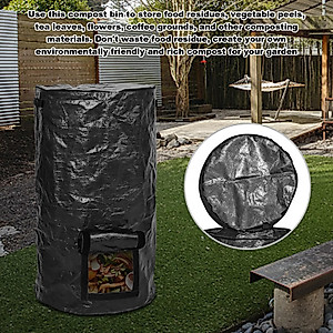 2 Pack Compost Bin Bag, Reusable Garden Yard Waste Bag, 34 Gallon Organic Compost Bins Bags and compostable Kitchen Waste Degradable, Corrosion