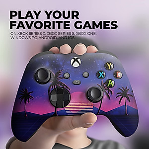 Original X-box Wireless Controller Special Edition Customized by DreamController Compatible with X-box One S/X-box Series X/S & Windows 10 Made with Advanced HydroDip Print Technology(Not Just a Skin)