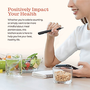 Digital Kitchen Food Scale - LCD Display Weight in Grams, Kilograms, Ounces, Fl Ounces, Milliliters, and Pounds Perfect for Precise Measurements, Baking, Cooking, Meal Prep, Weight Loss,