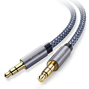 Ruaeoda Aux Cord 6ft,3.5mm Audio Cable Male to Male Stereo Hi-Fi Sound Nylon Braided aux to aux 1/8 Cable for Headphones Car Home Stereos Speakers Tablets