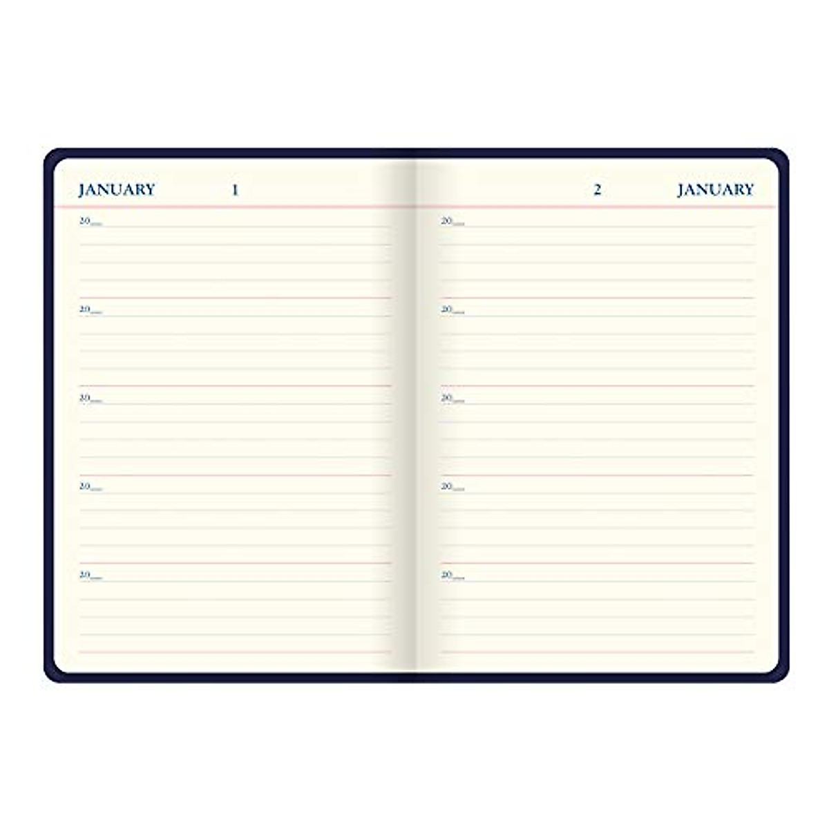 LETTS Icon A5 5 Year Diary, Cream Paper, 384 Pages, 8.25 x 5.75 x 0.75 Inches, Navy (B090024), gold