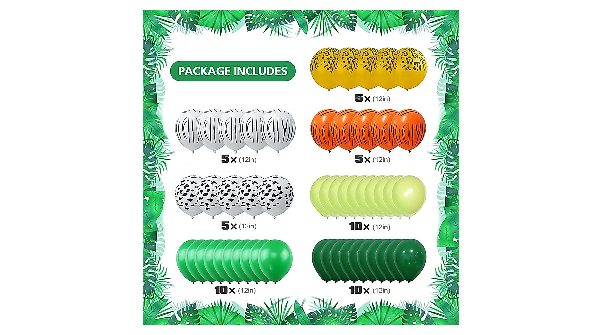 Safari Birthday Decorations - 58PC Jungle Theme Kit