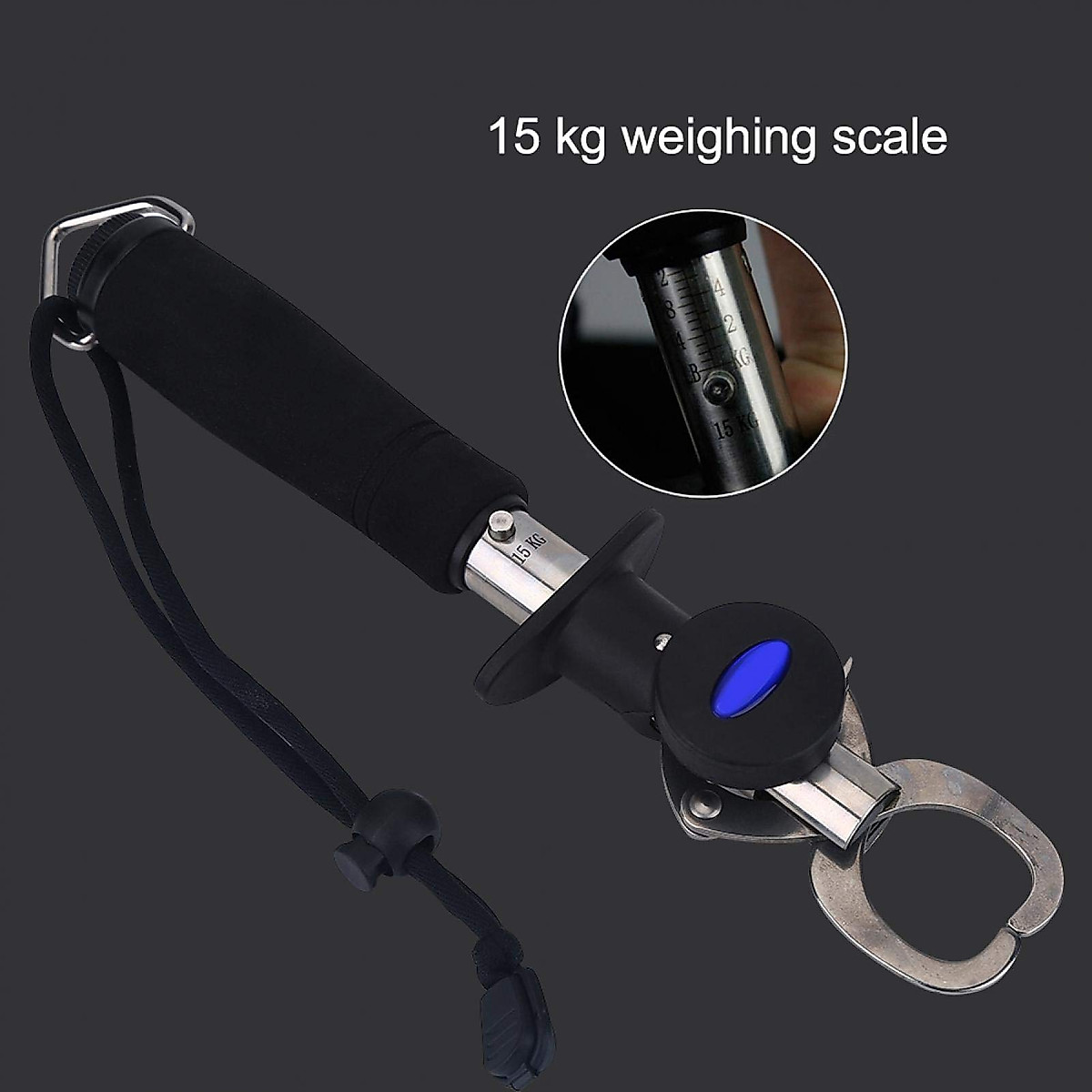 EVTSCAN Fishing Grip,Fishing Gripper,Fish Grabber,Durable 15 kg Weighing Scale Fishing Grip Gripper Fish Lip Grabber with Tape Measure