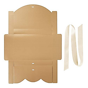 PENINSULA LOVE 10Pack Present Box with Ribbon Bowknot Kraft Paper Gift Bag Underwear Necklace Box Scarf Bag for Wedding Party Valentines Day